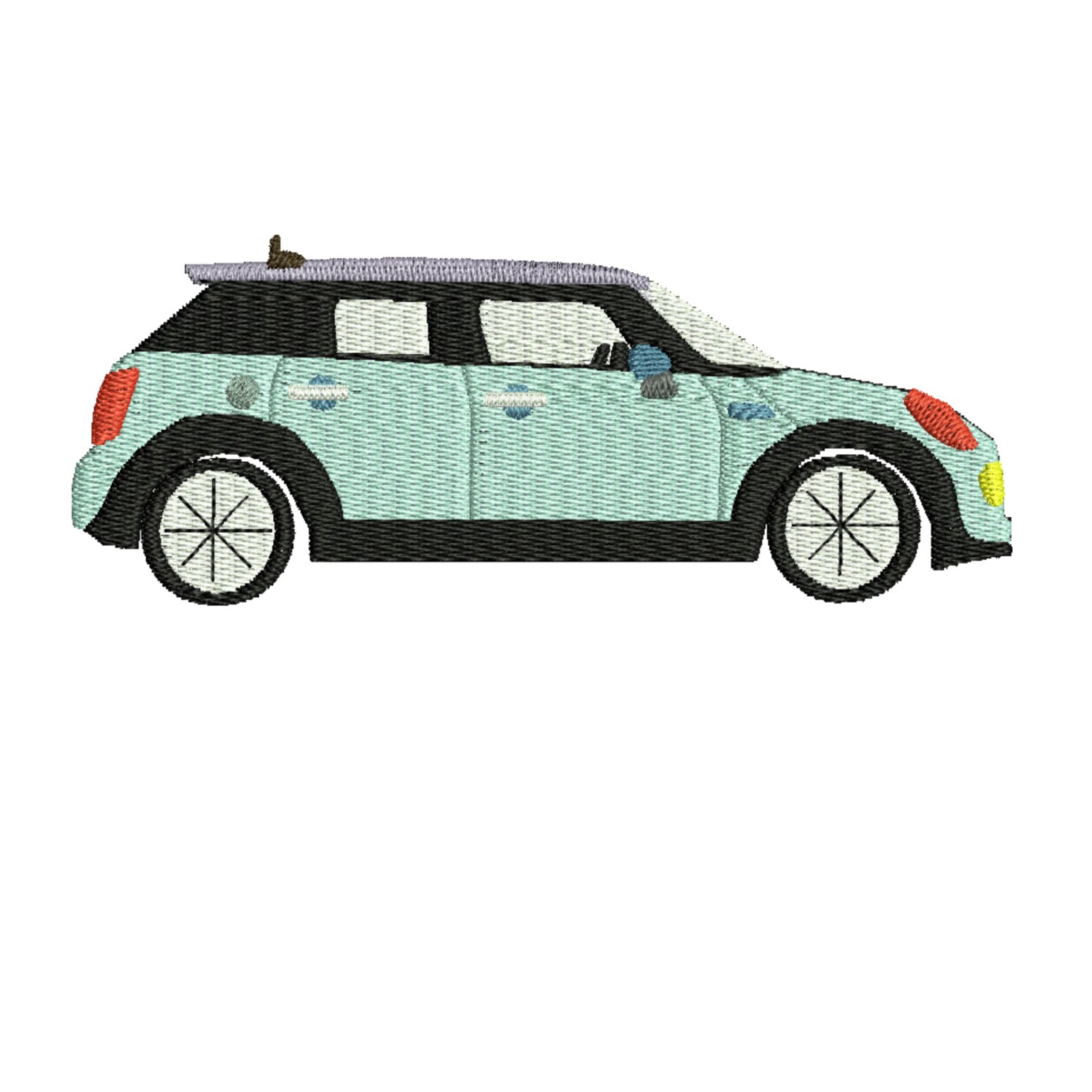 Embroidery Design Car Vehicle Mini Cooper | Etsy
