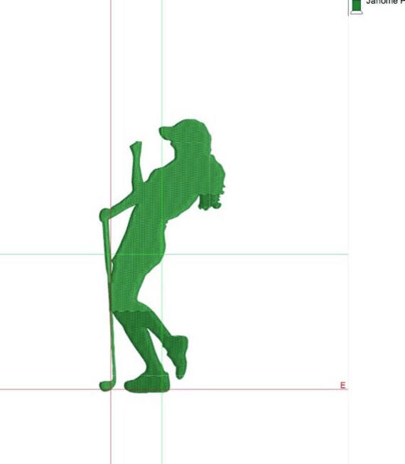 SALE Golf Woman's Embroidery Design Golf | Etsy