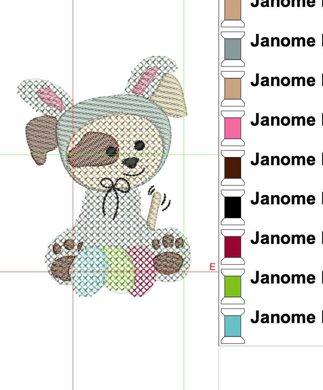 Easter Bunny Dog Cross Stitch Embroidery Machine File, Remember They ...