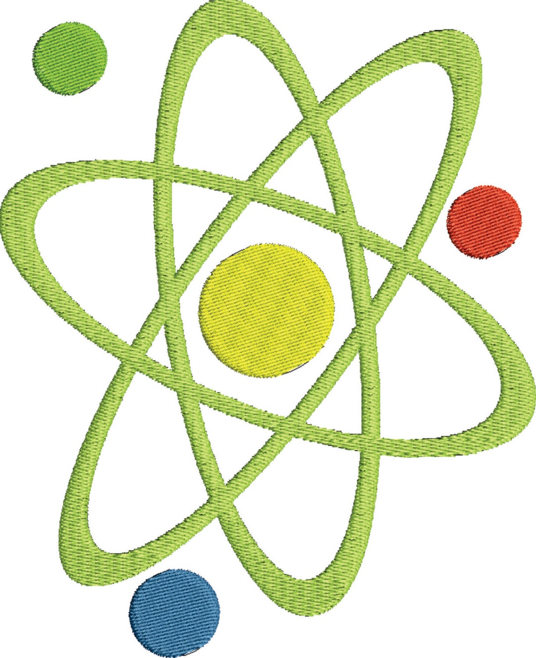 Science Atom Embroidery Design - Etsy