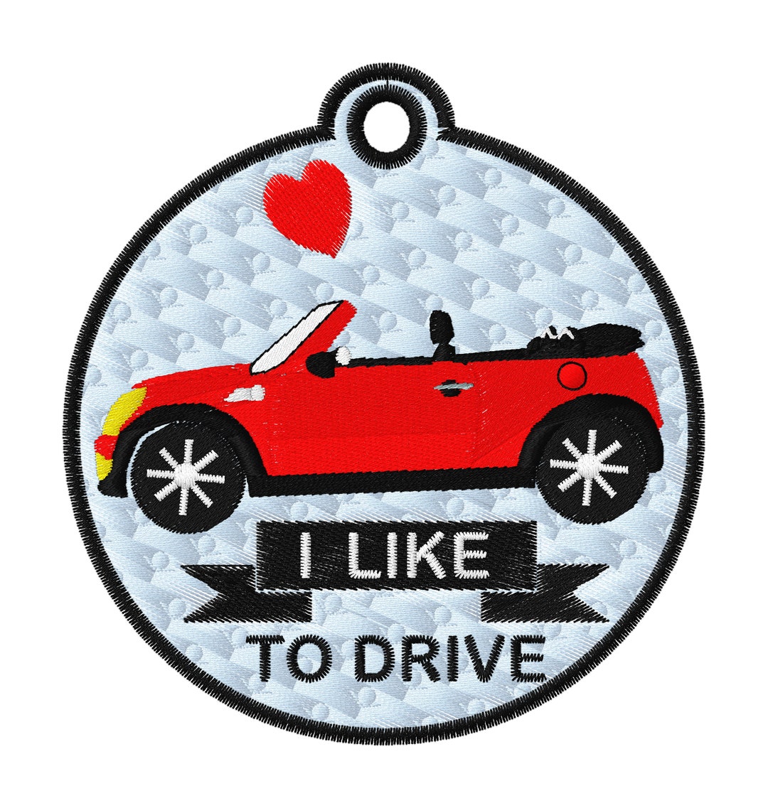Key Fob Mini Cooper Soft Top Embroidery Design Key Fob/ - Etsy