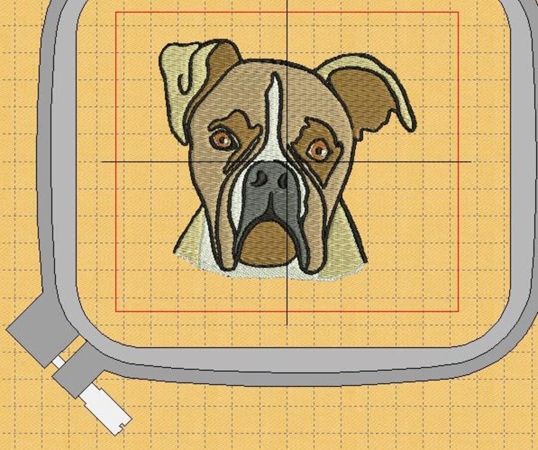 Boxer Embroidery Design Dog - Etsy