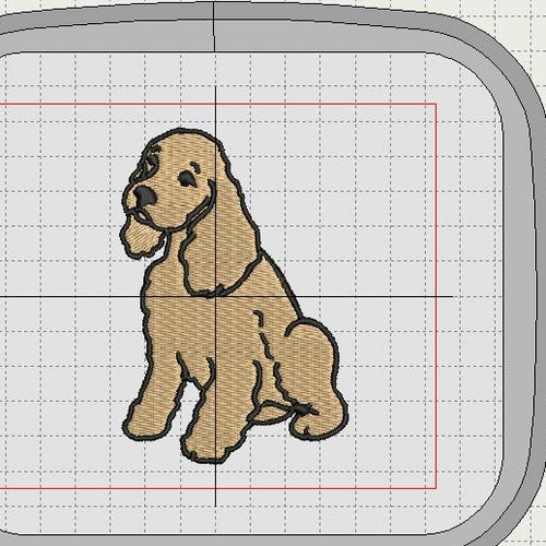 Cocker Spaniel Machine Embroidery Design Dog Outline - Etsy