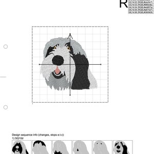 Bearded Collie 2 Sizes 6 Inch Design and 3 Inch Design/ for More ...
