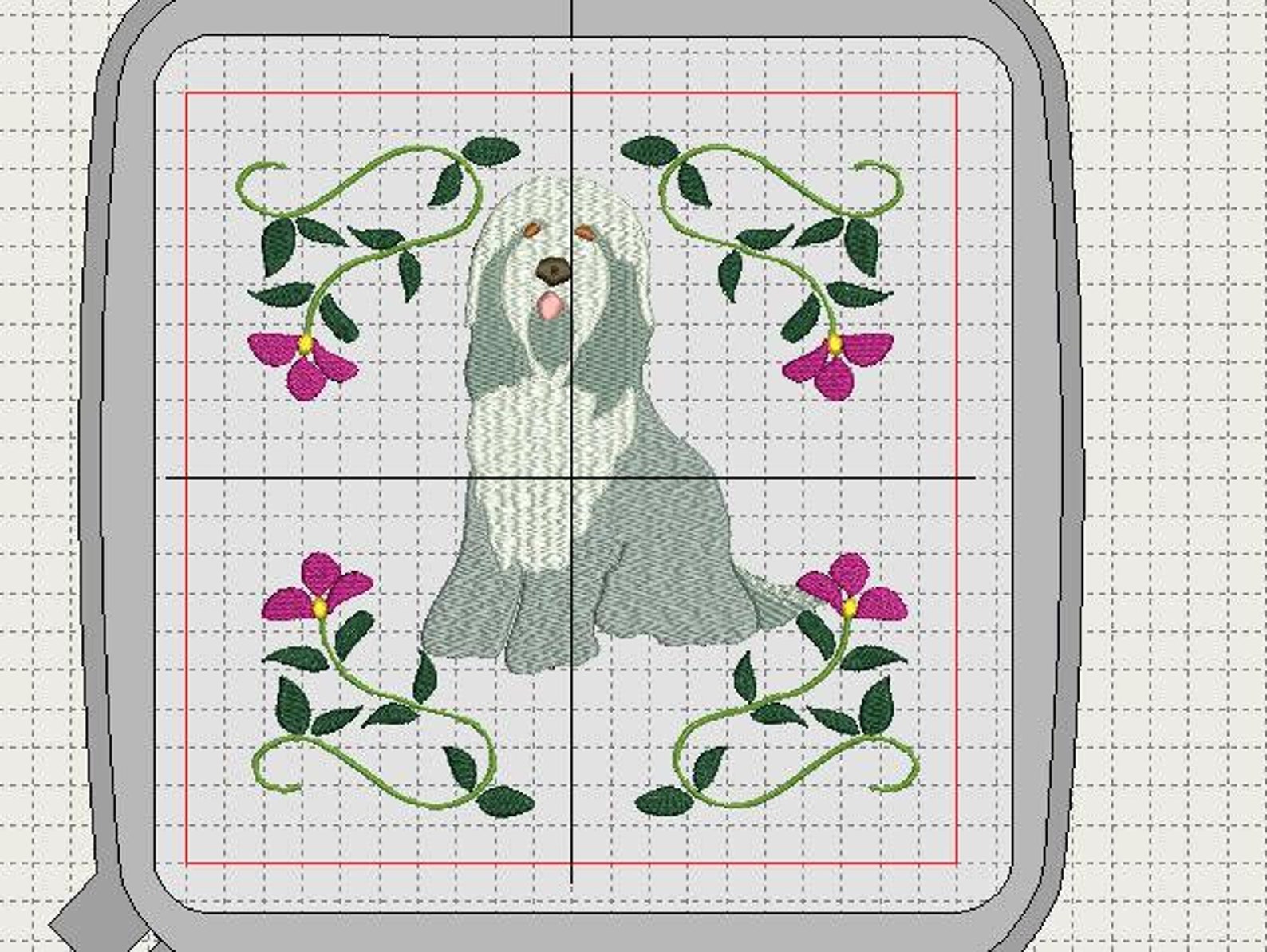 Bearded Collie Embroidery Design Dog Bearded Collie With - Etsy