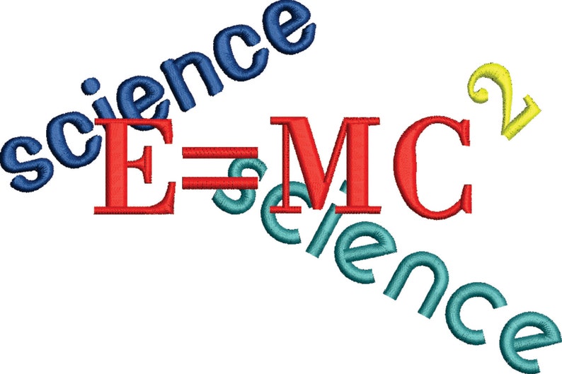 E Equals MC Squared Science Equations Embroidery Design - Etsy