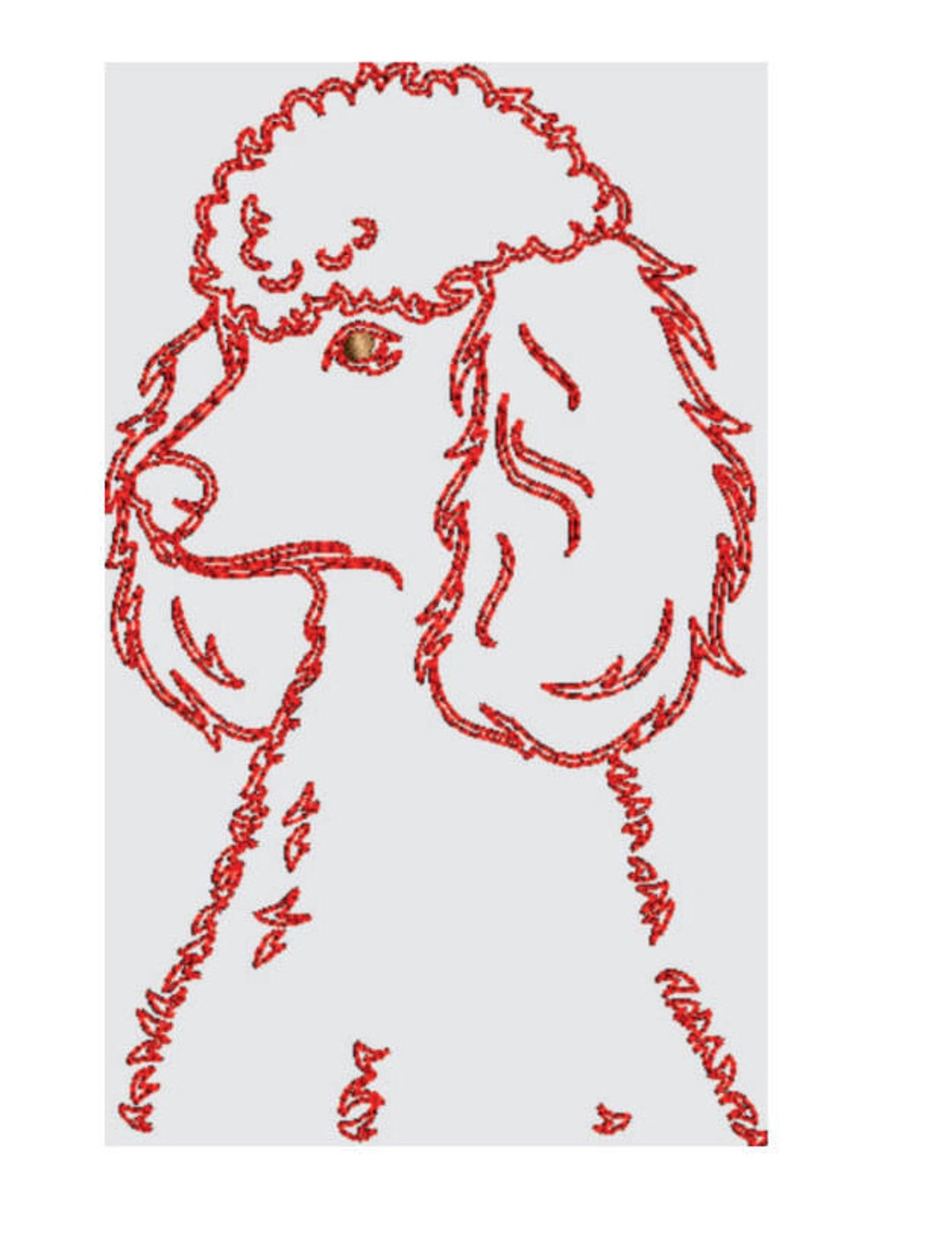 Poodle Embroidery Design Dog - Etsy