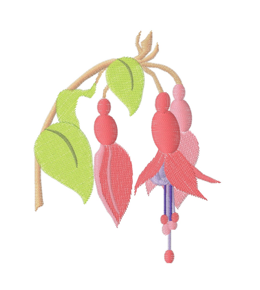 Fuchsia Embroidery Design See Images for Size and Info, If You Would ...