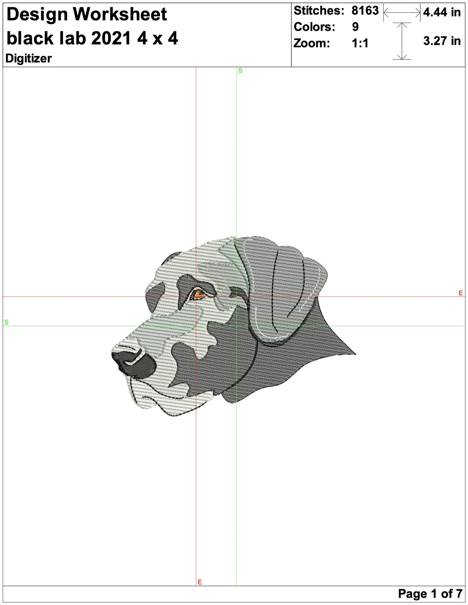 Black Labrador embroidery design 2 sizes 4 x 4 and 5 x 7 / if | Etsy