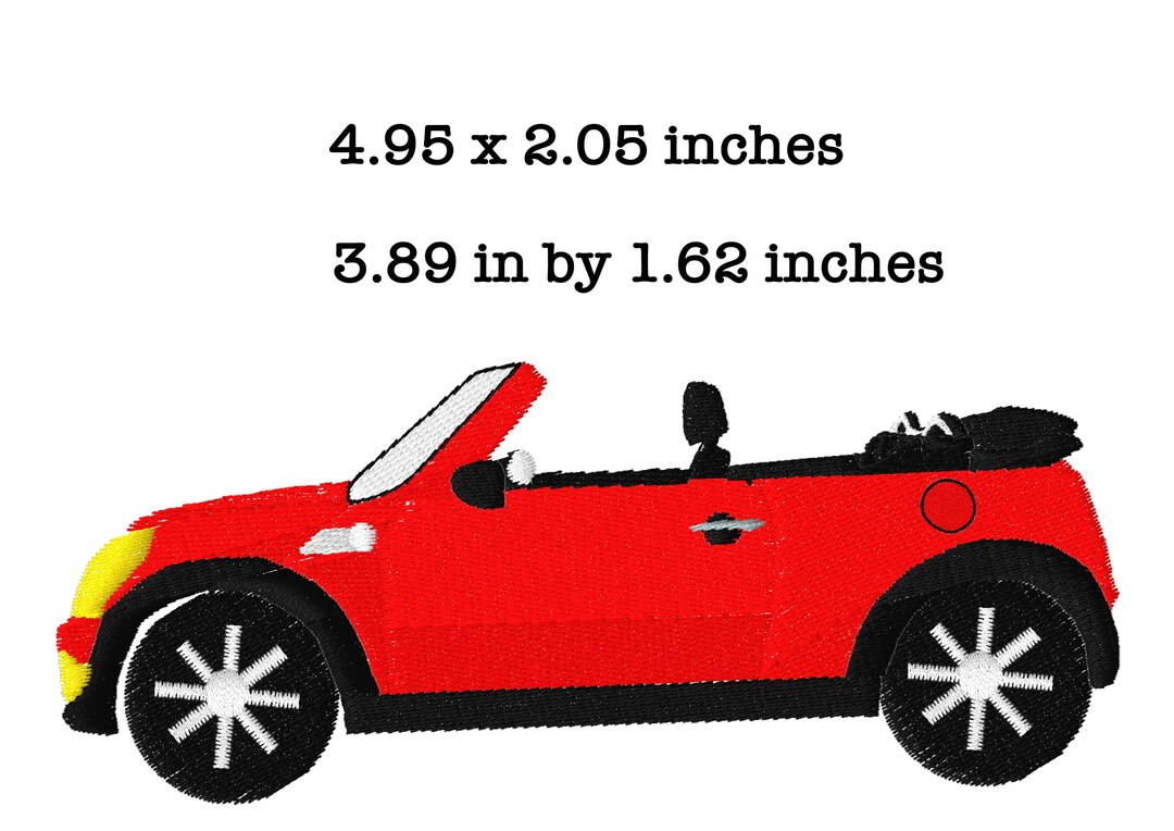 Mini Cooper Soft Top Embroidery Design Car, Vehicle, Mini Cooper 2 ...