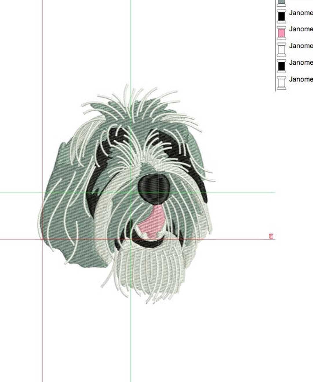 Bearded Collie Embroidery Design Dog - Etsy