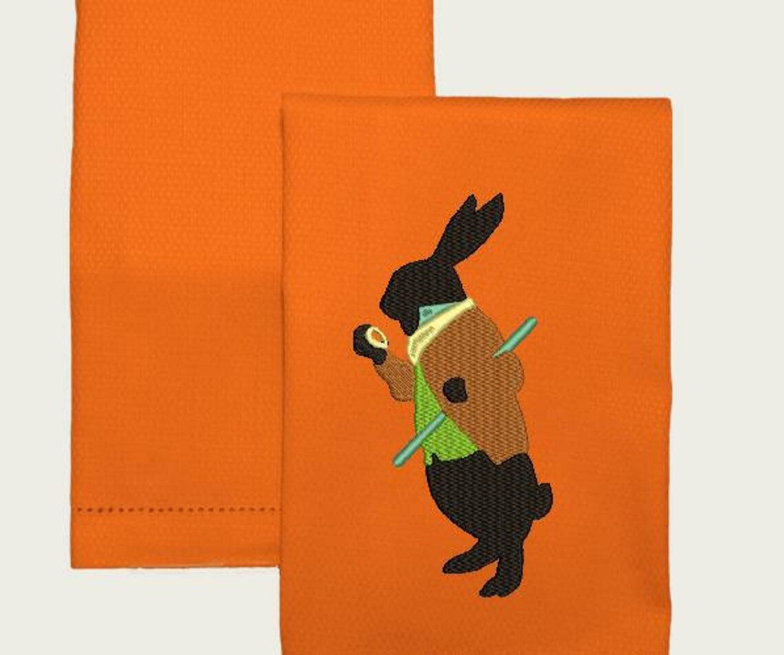 White rabbit embroidery design children | Etsy