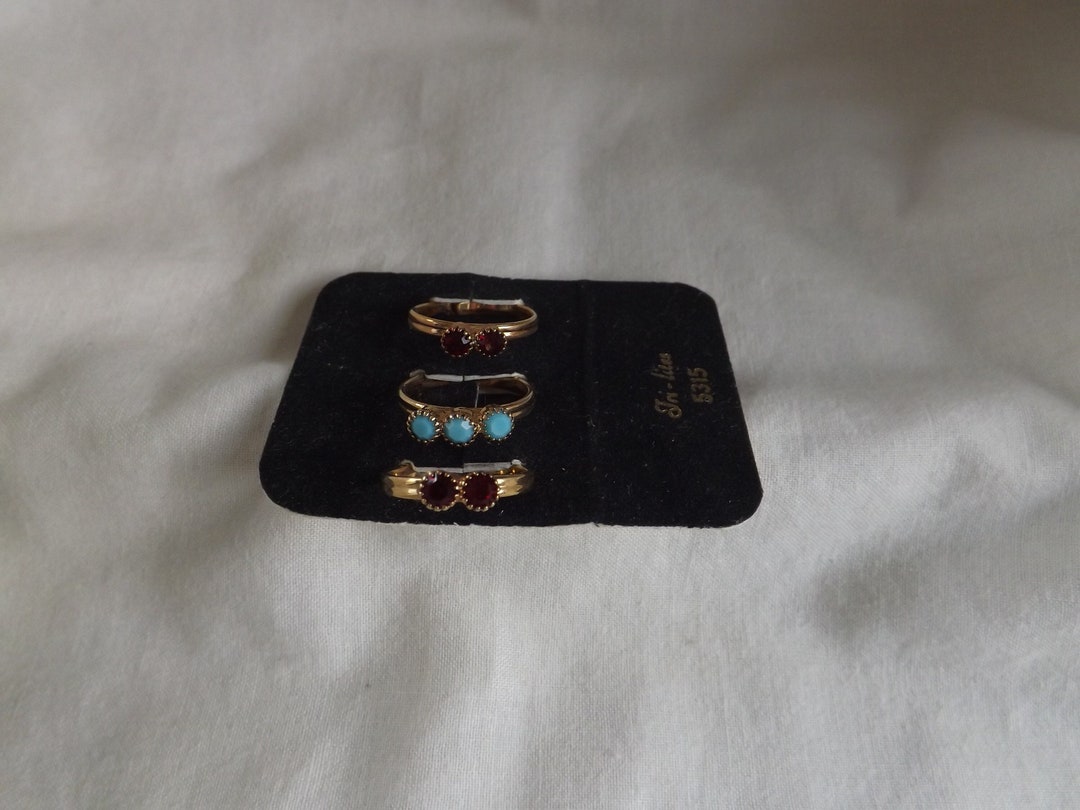Sarah Coventry Tri-lites Ring Set 5315 Vintage, Red - Etsy