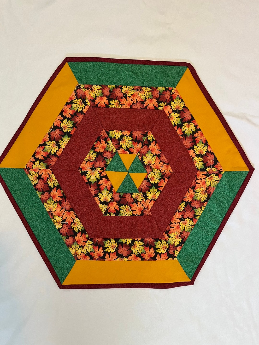 Fall/autumn Hexagon Table Topper - Etsy