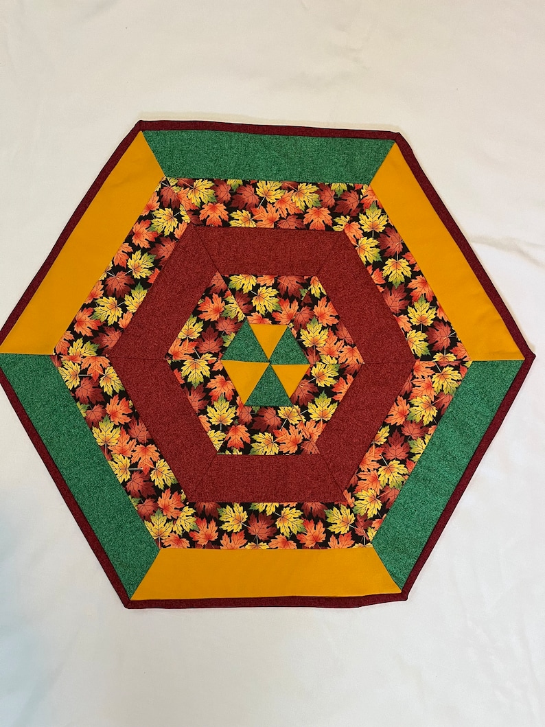 Fall/autumn Hexagon Table Topper - Etsy