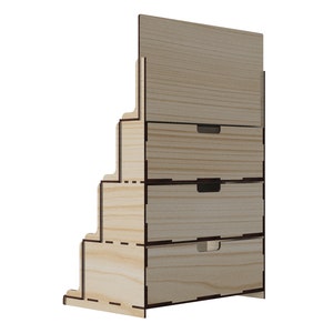 450x600mm 4 Layers Product Display Stand With Drawer in Back Vector ...