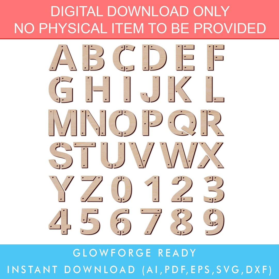 Vector Laser Cut Army Stencil Font Lettering Alphabet Font Wooden ...