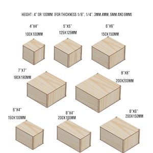 Total 192 Different Flip up Lid Boxes, Bundle Laser Cut Svg Files, 24 ...