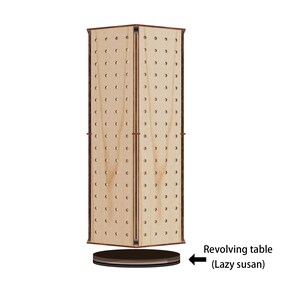 Laser Cut Files 6 Sides, Standard Pegboard, Rotating Tabletop Pegboard ...