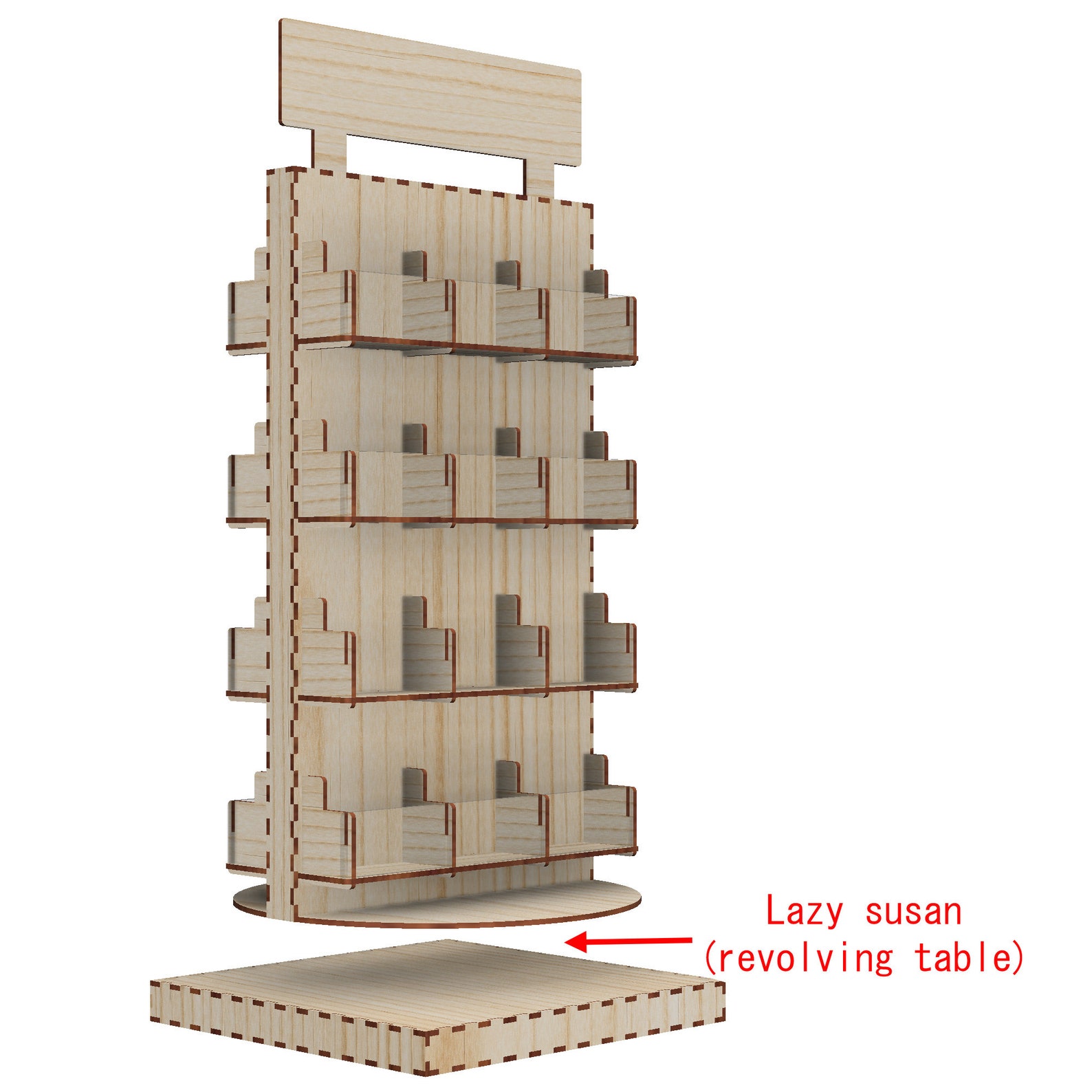 24 Pockets 2 Sides Rotating Retail Display Rack Stand for - Etsy