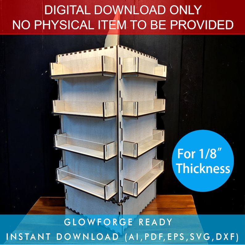 16 Pockets Rotating Retail Display Rack Stand for Stickers / Cards ...