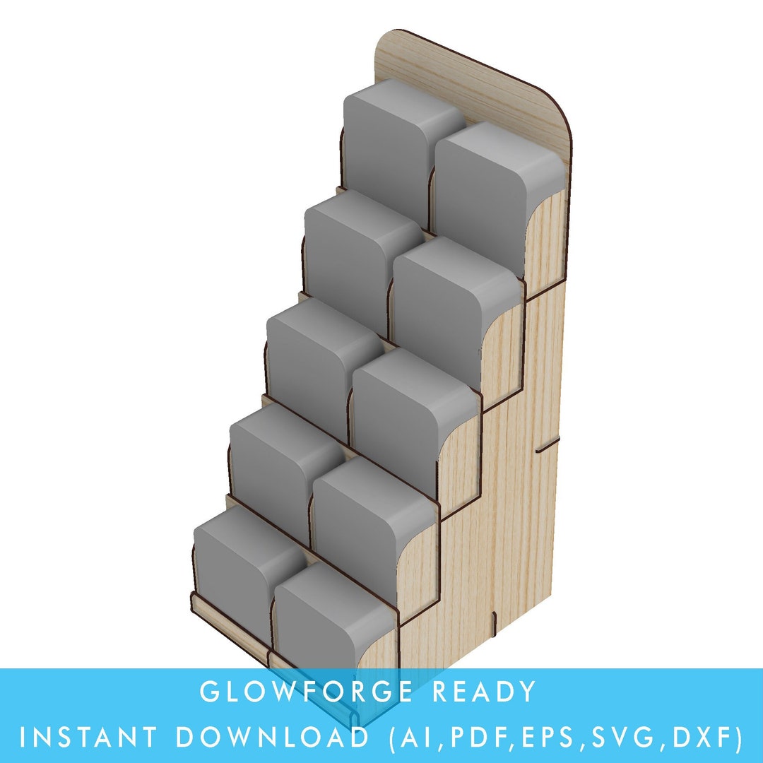 4 Inch Coaster Display Stand With 10 Pockets Countertop Retail Storage ...