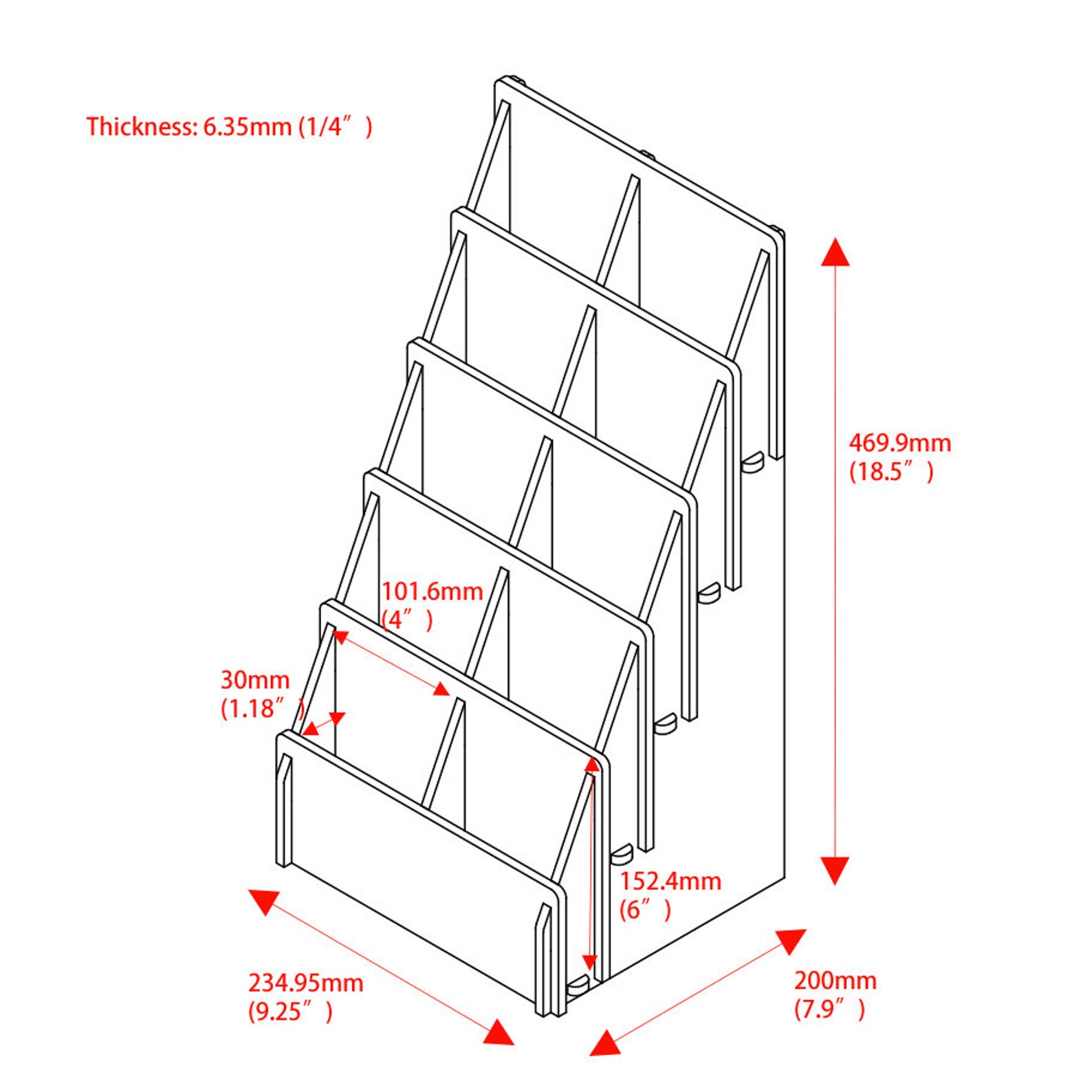 Laser Cut Files for 4R 4x6 Greeting Card Display - Etsy