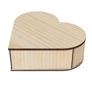 Customization Laser Cut Files for Heart Shaped Gift Box With Lid, Heart ...
