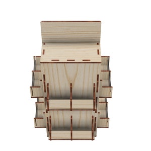 4 Sided 16 Pockets, Pocket Size 7"x8" Rotatable Square Display Stand ...