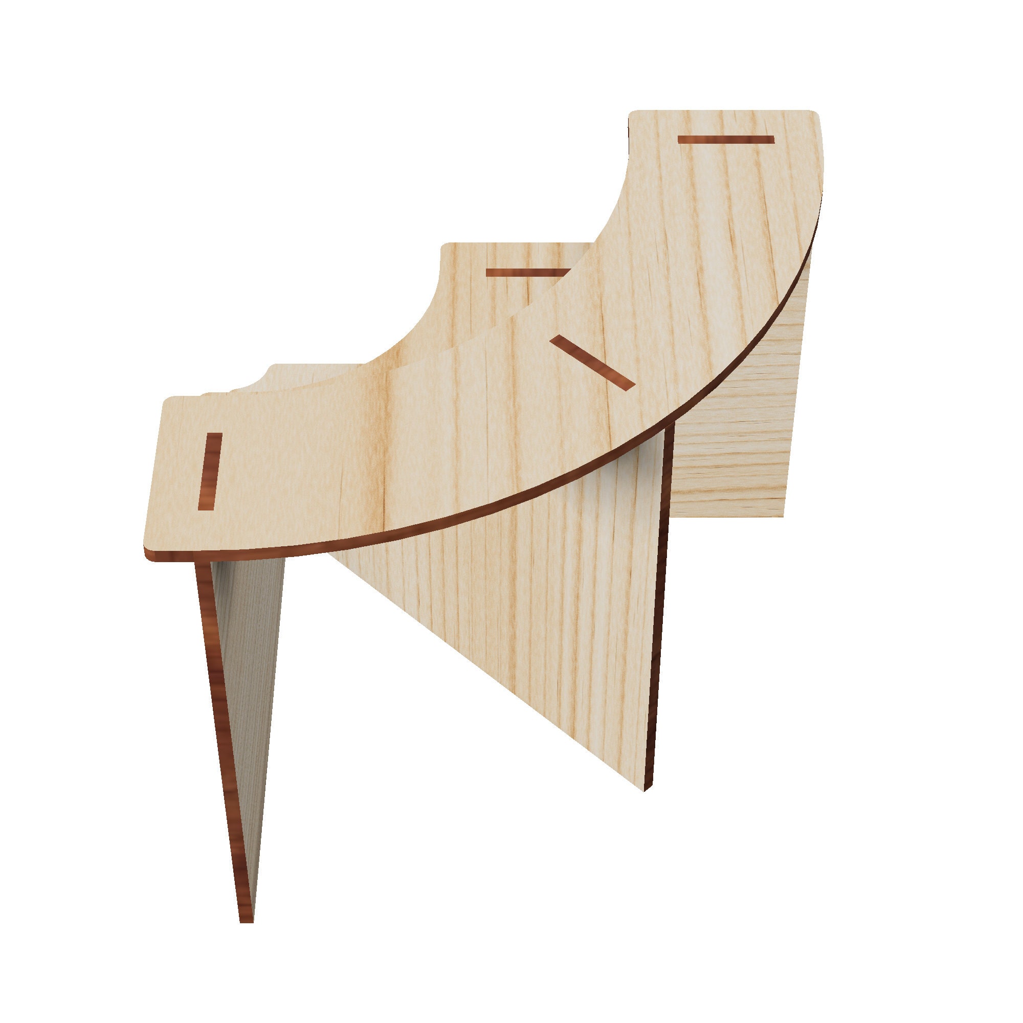 3 Tiers Quarter Circle Display Stand for Product Display and - Etsy