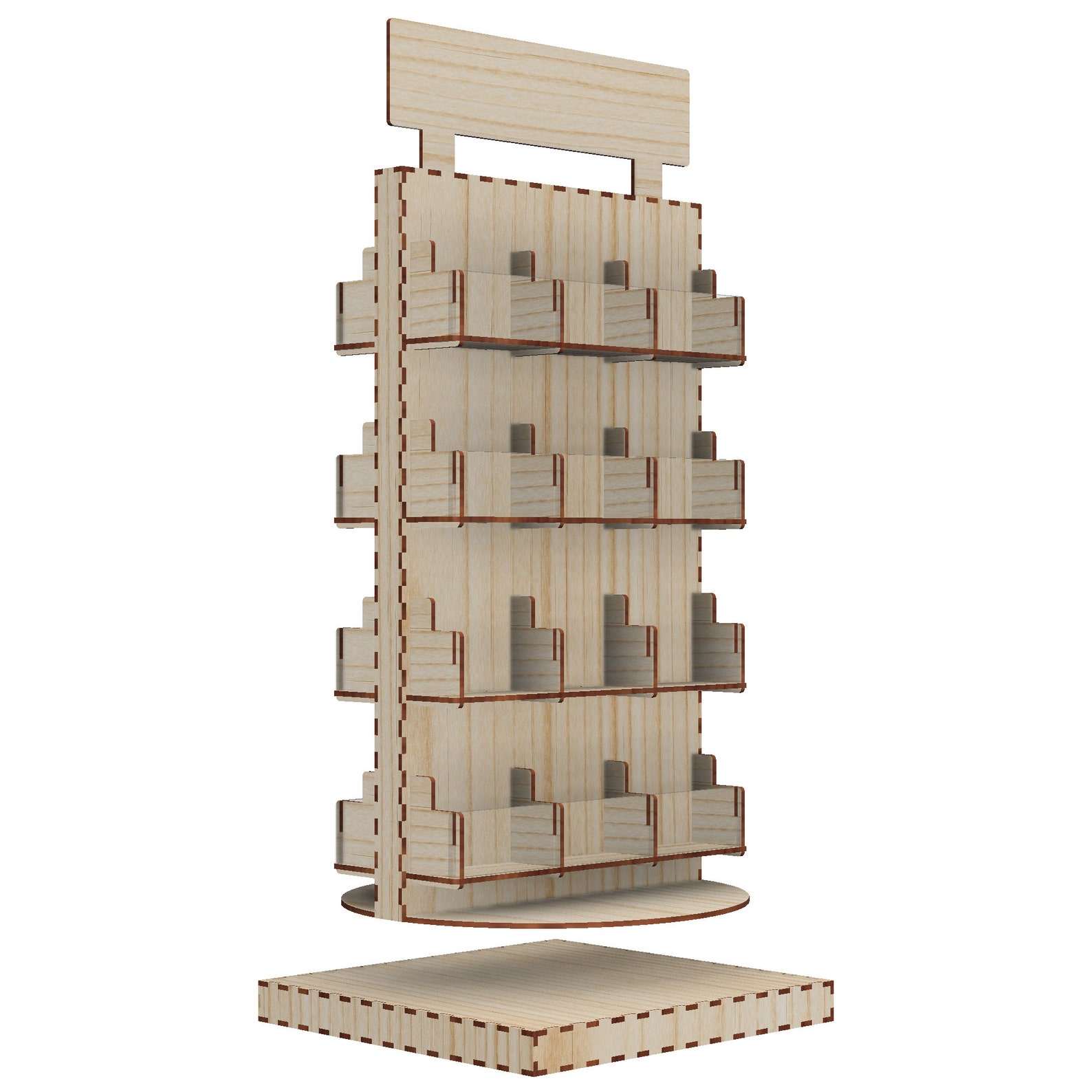 24 Pockets 2 Sides Rotating Retail Display Rack Stand for - Etsy