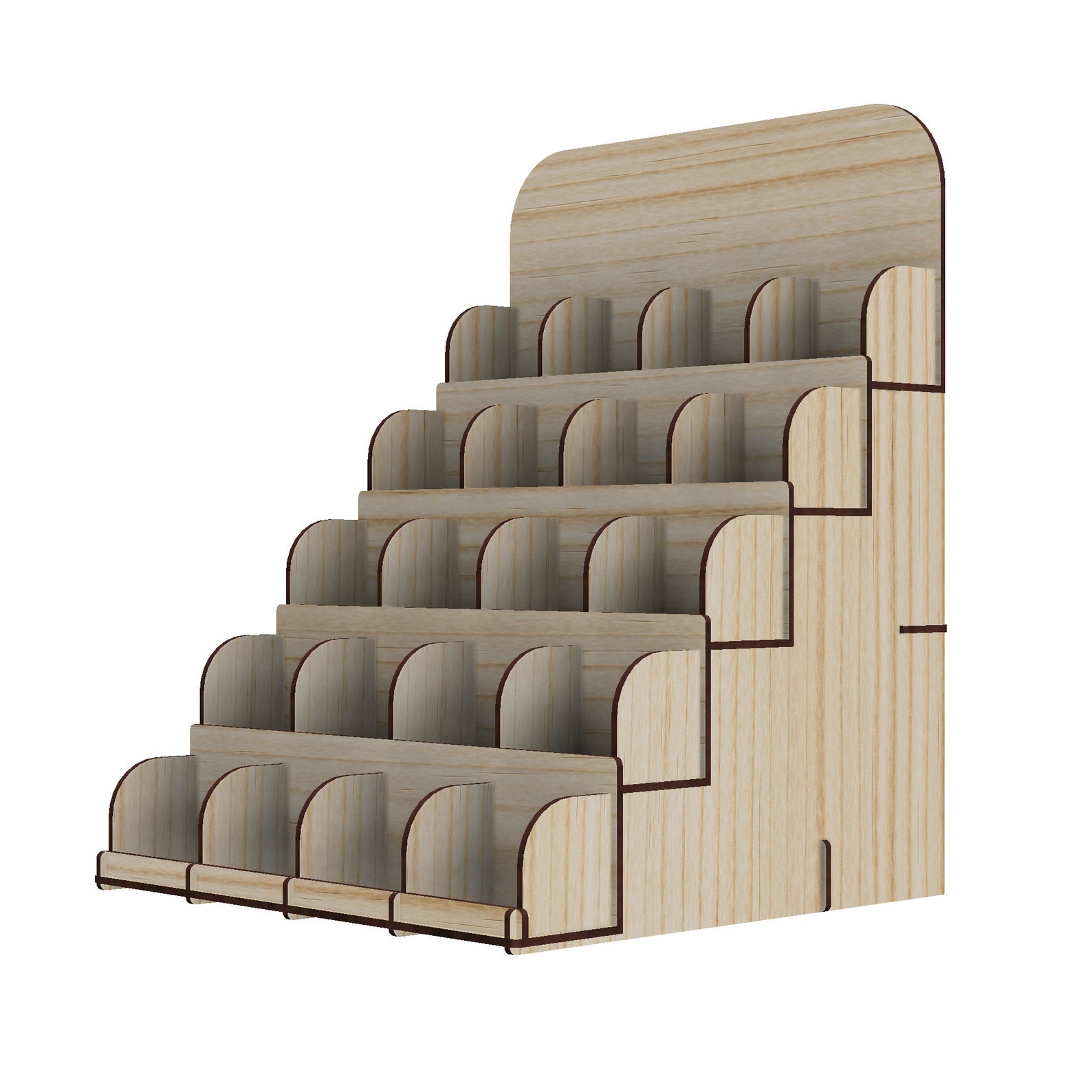 2.5 Inch Coaster Display Stand With 20 Pocket Countertop - Etsy