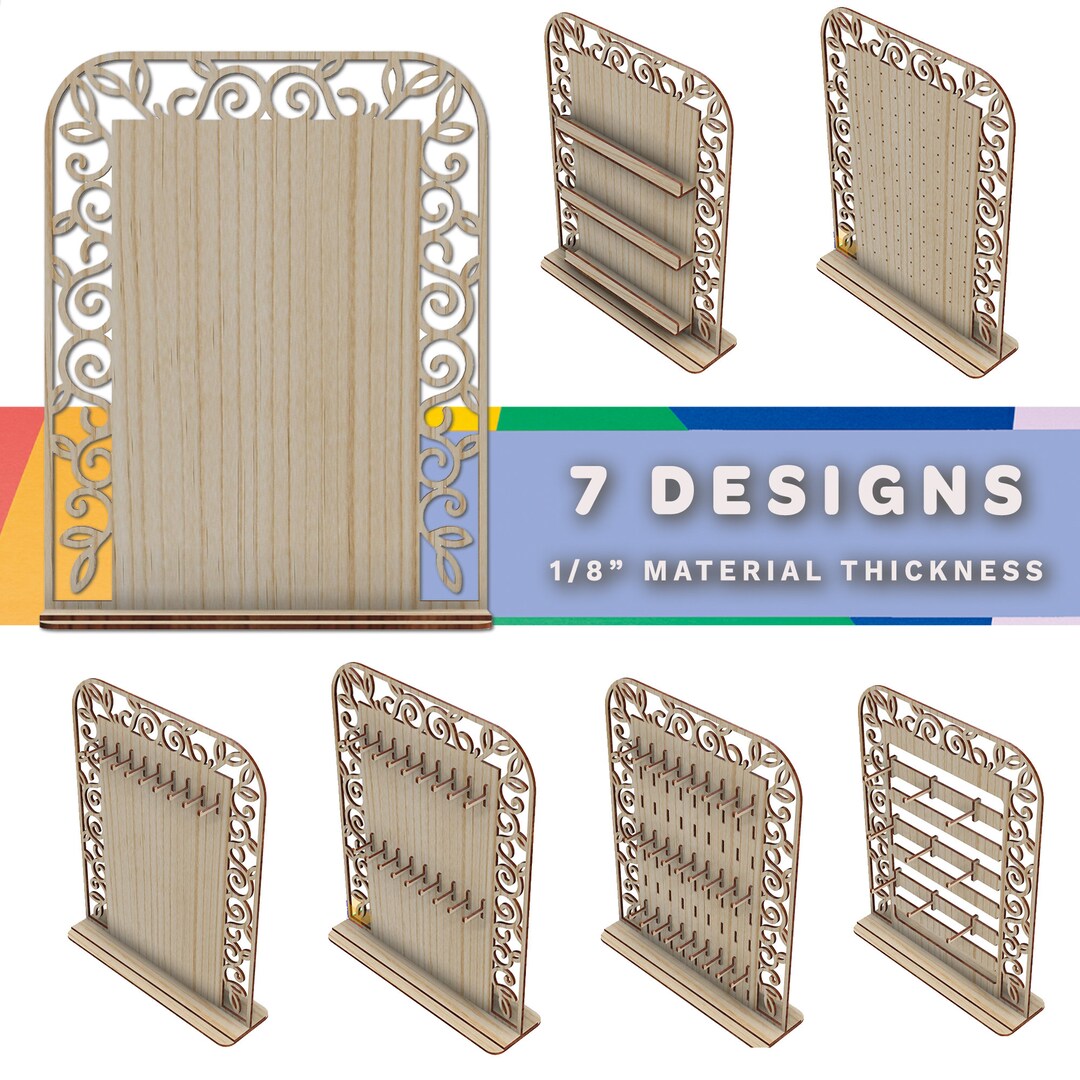 Floral Lace Frame Jewelry Display Stand Svg, Keychains Display Stand ...