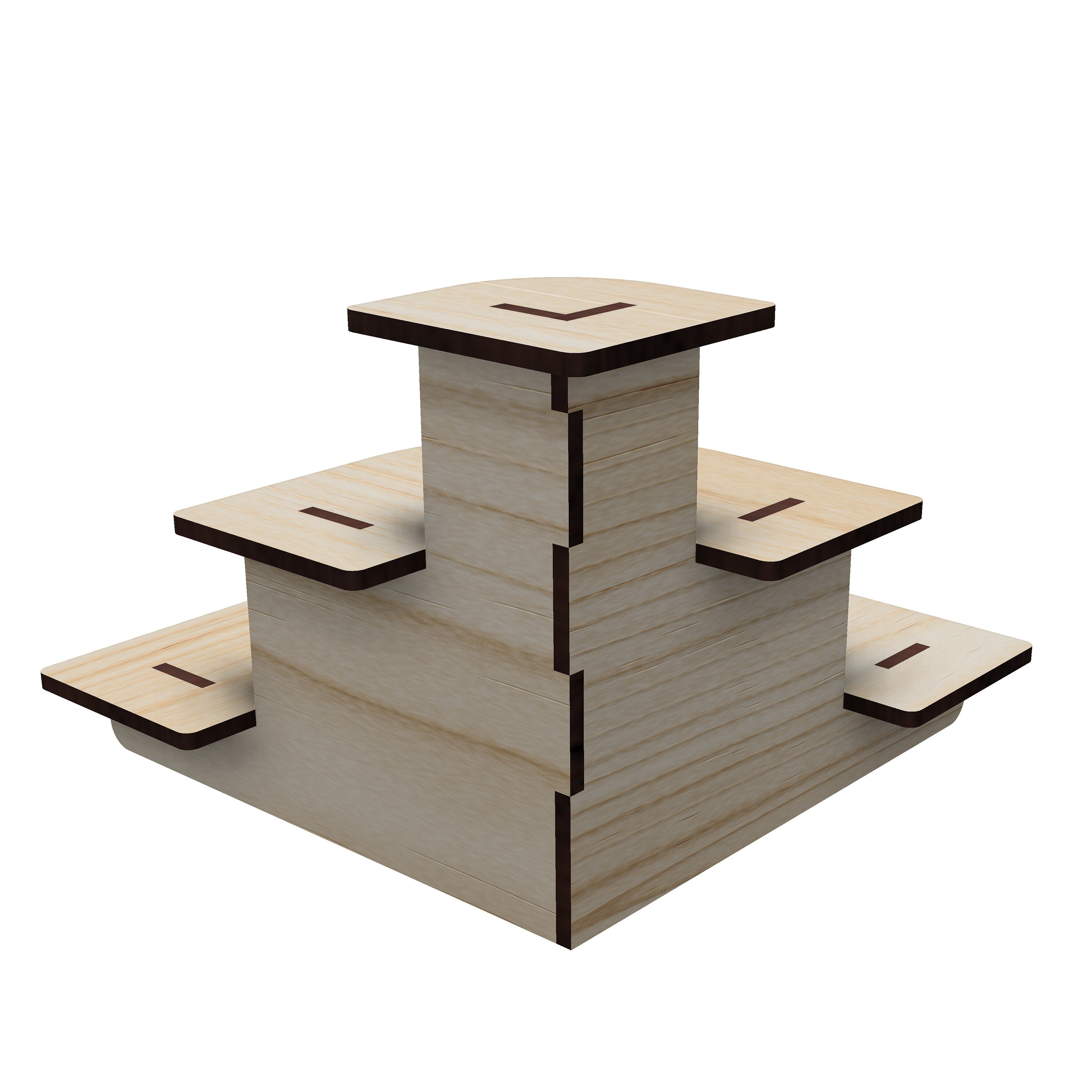 Home & Living laser cut file 3 Layers Retail Table Display Corner Stand ...