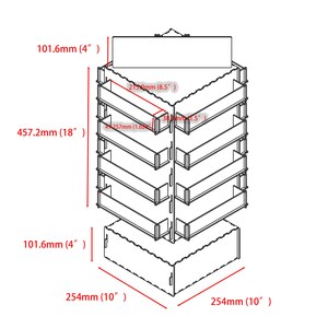 16 Pockets Rotating Retail Display Rack Stand for Stickers / Cards ...