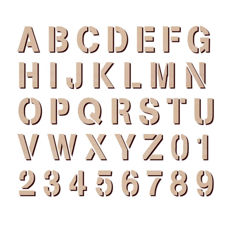 Buy Vector Laser Cut Lettering Alphabet Letter Stencils Wooden Online ...