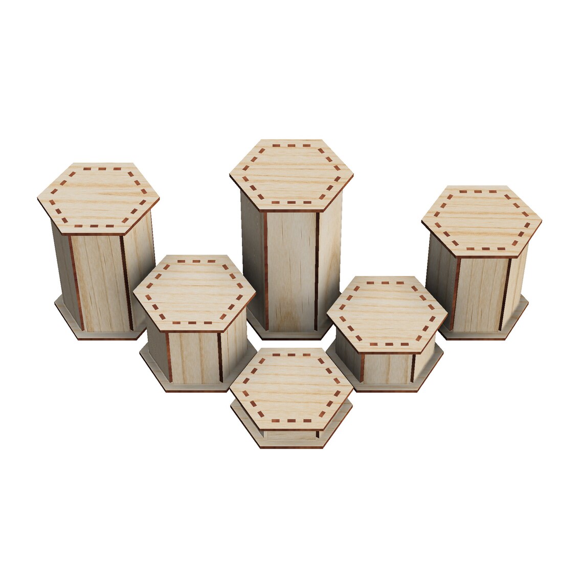 Hexagonal Countertop Riser Display Pedestal Display Column - Etsy
