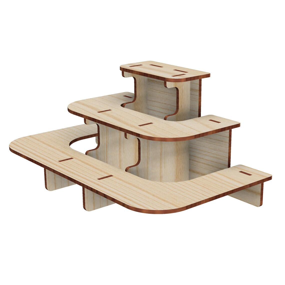 3 Layers Retail Table Display U Shape Stand With Shelves for - Etsy