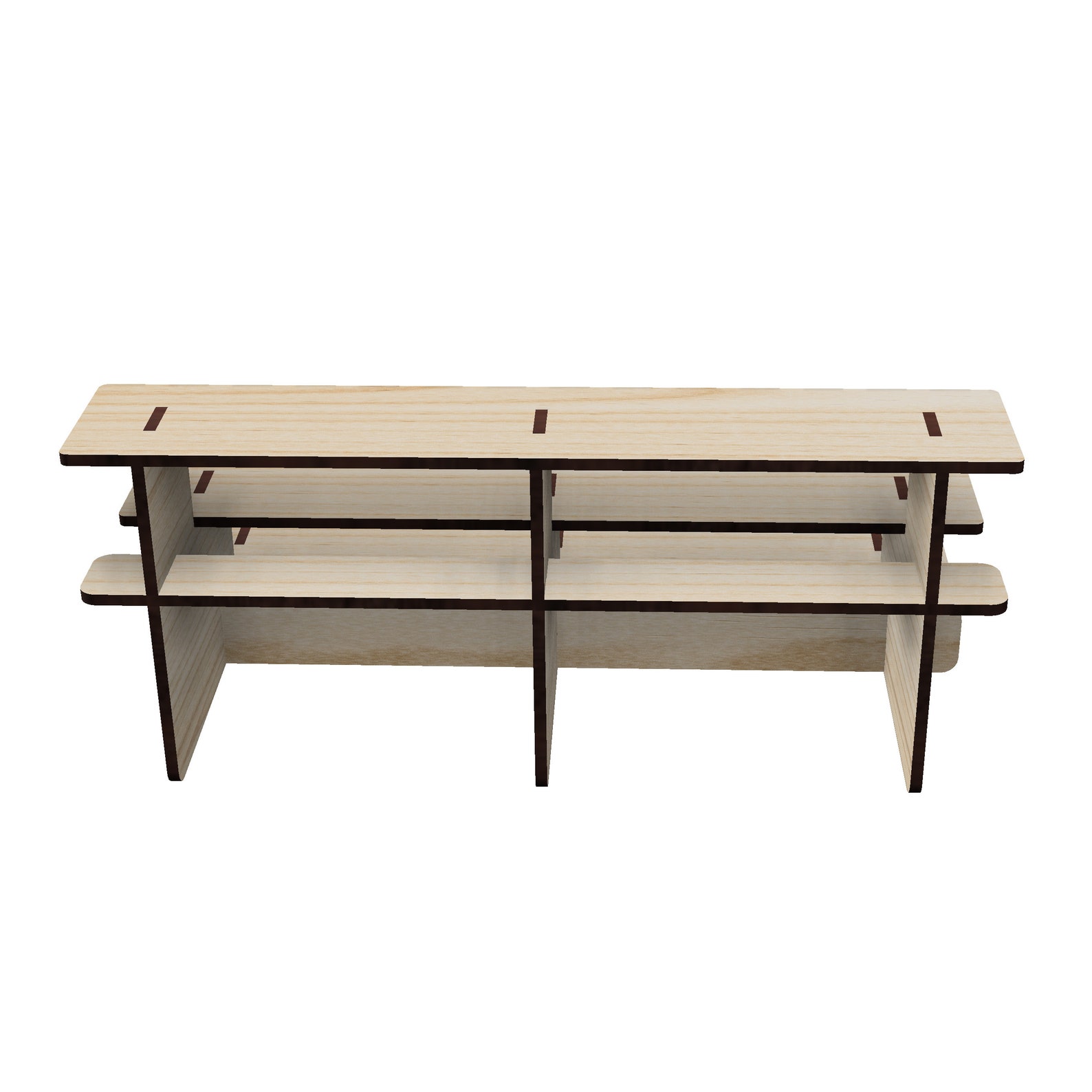 3 Layers Retail Table Display Straight Stand With Shelves for Products ...