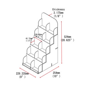 4 Inch Coaster Display Stand With 10 Pockets Countertop Retail Storage ...
