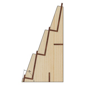 Laser Cut File for 3 Tier Display Stand 18" Shelf Tilted Display ...