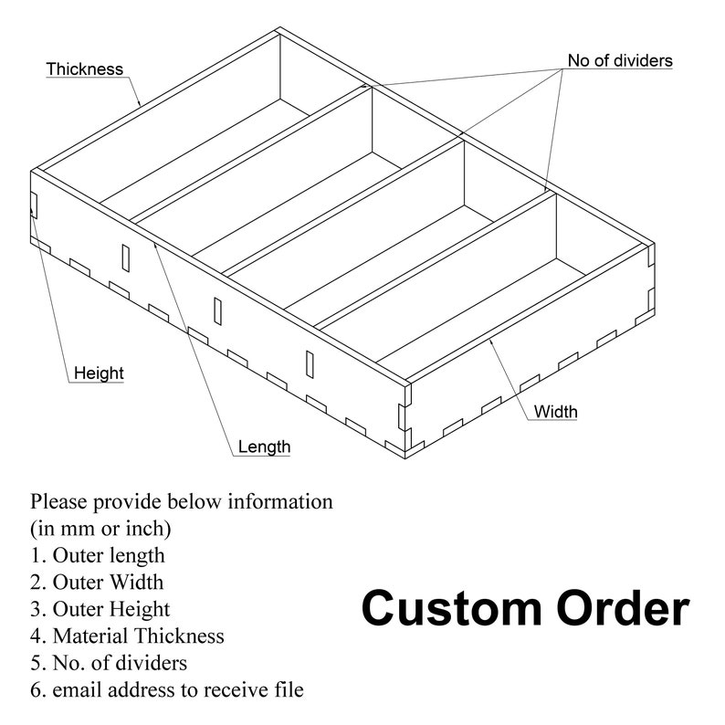 Custom Order Jewelry Compartment Tray With Your Dimensions - Etsy