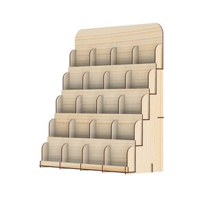 4 Inch Coaster Display Stand With 20 Pockets Countertop Retail Storage ...