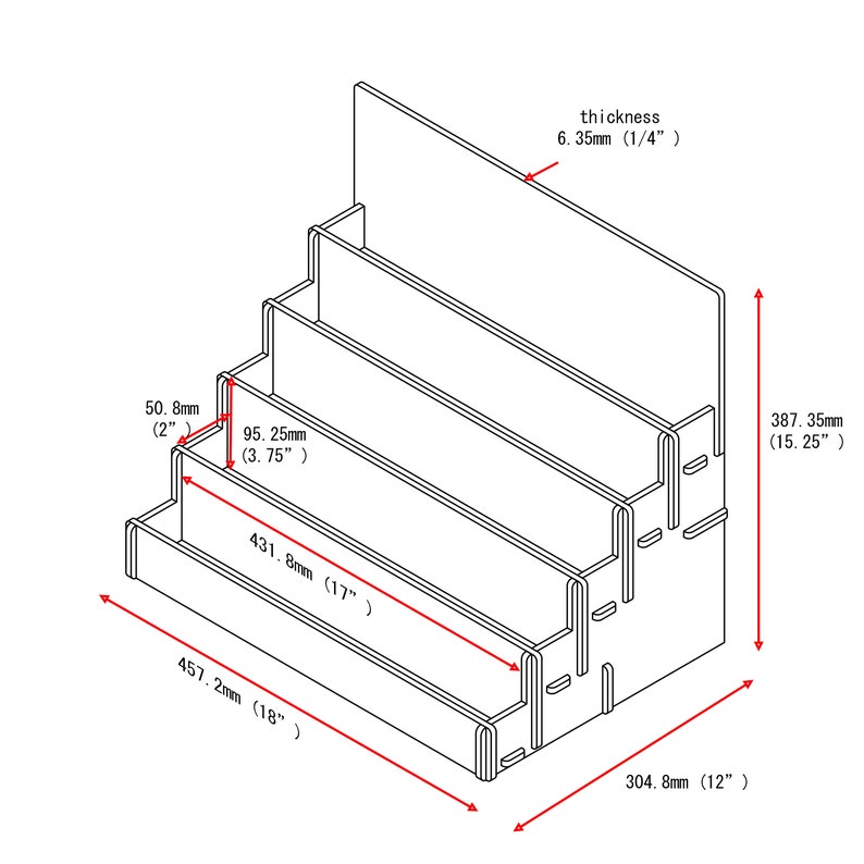 5 Tiered Retail Display Stand for Stickers / Cards / Toys / - Etsy