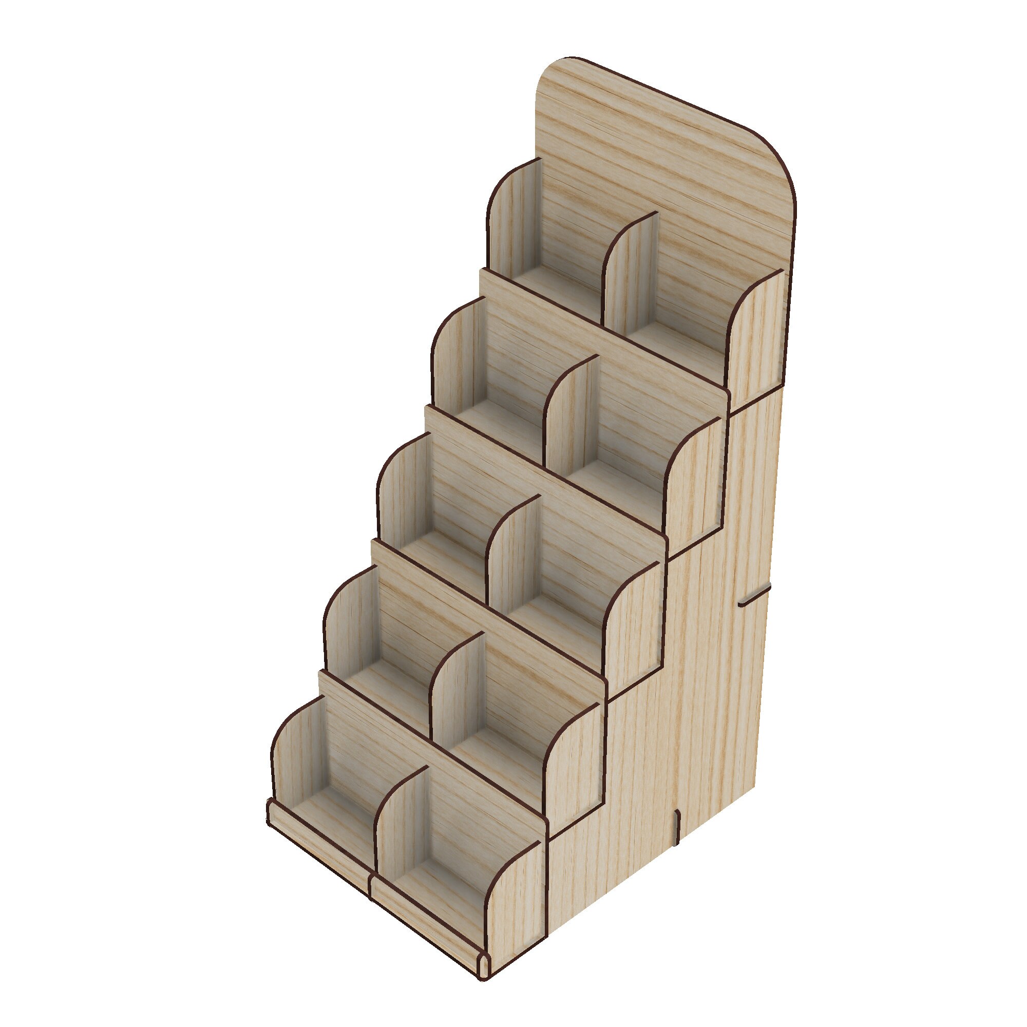 3.5 Inch Coaster Display Stand With 10 Pockets Countertop Retail ...