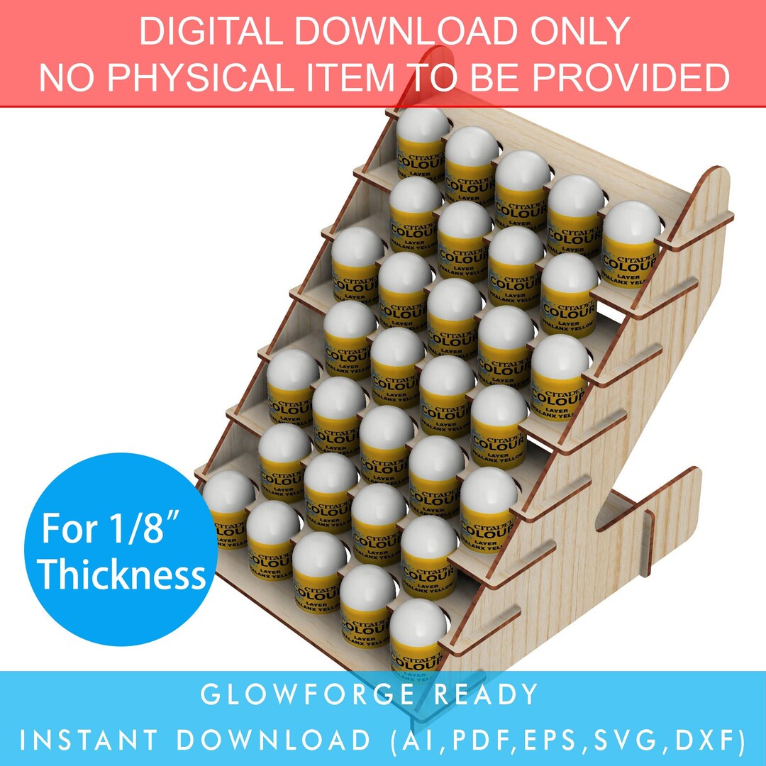 32 Bottles, 7 Layers Citadel Bottle Paint Rack, Citadel Paint Station ...