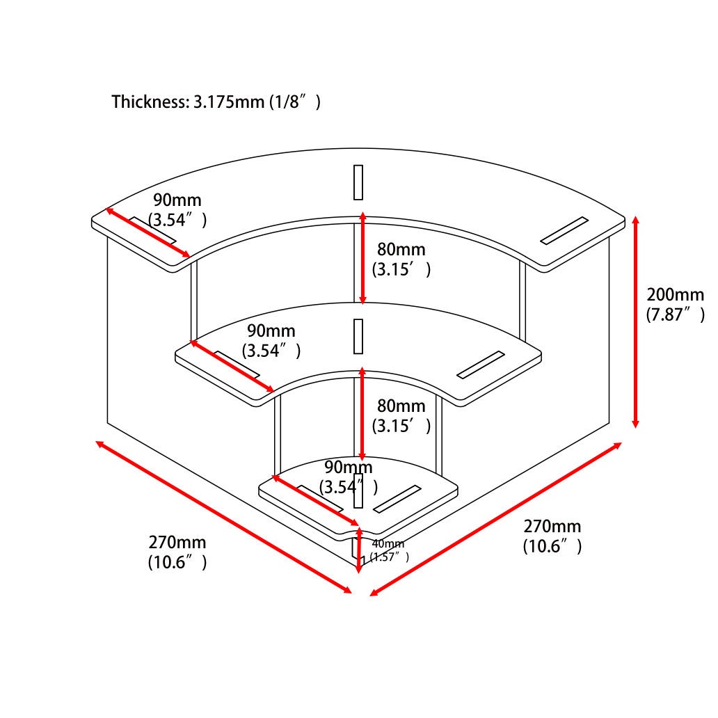 3 Tiers Display Stand for Tiered Cake Stand Laser Cut - Etsy
