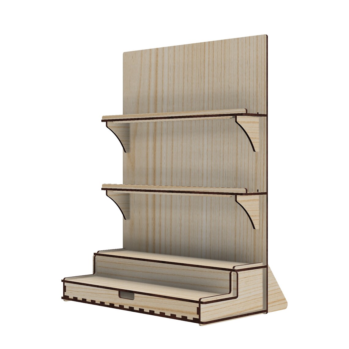 450x600mm 2 Tiers Shelf Product Display Stand With 2 Steps / - Etsy