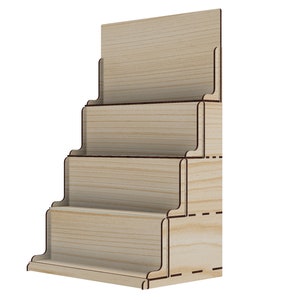 450x600mm 4 Layers Product Display Stand With Drawer in Back Vector ...
