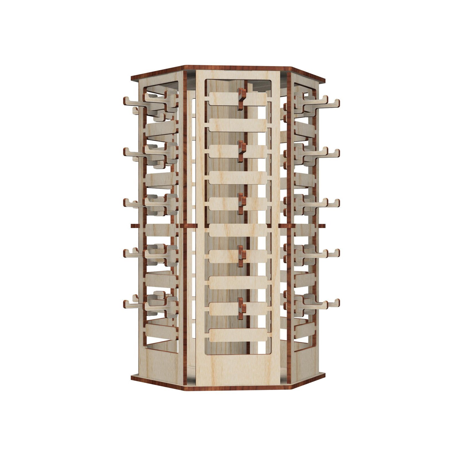 Laser Cut File for 6 Sided Rotatable Display Stand Svg, Rotating ...